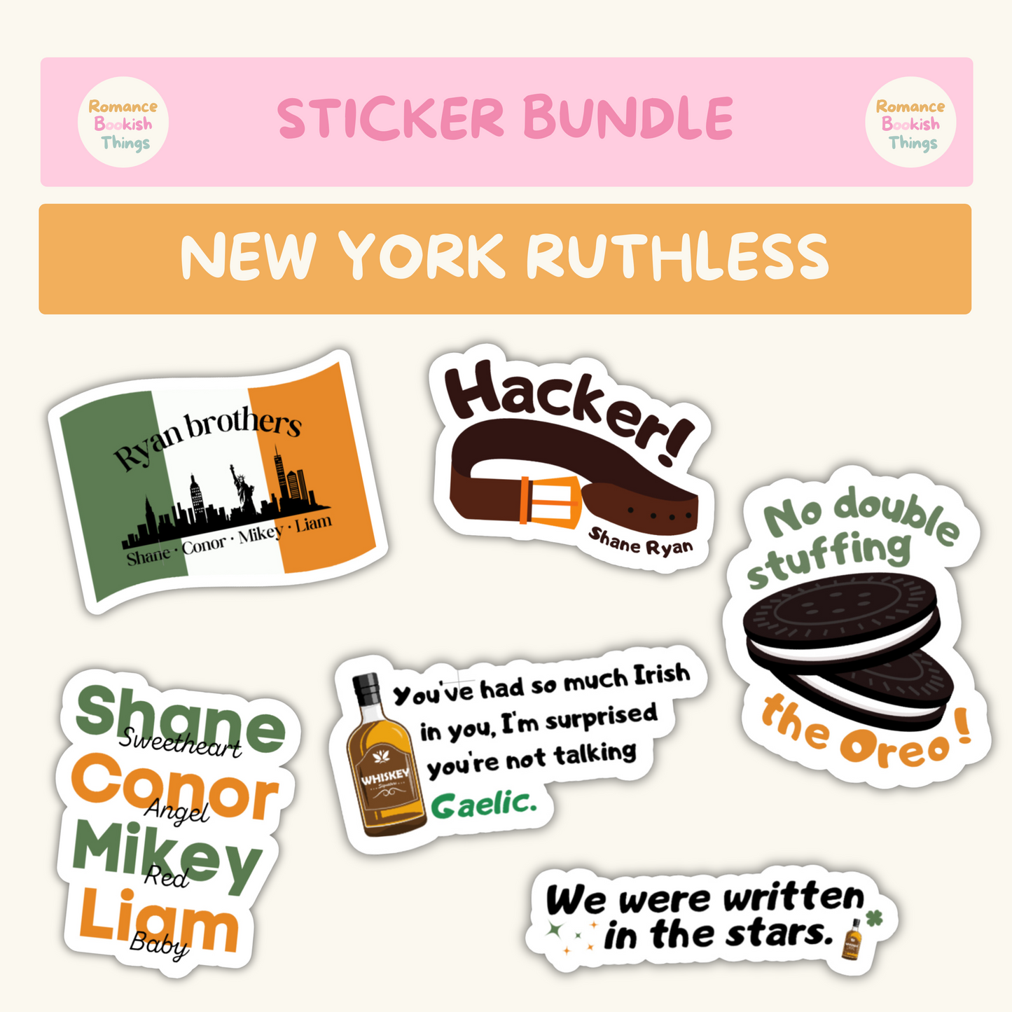 New York Ruthless Stickers Bundle – Romance Bookish Things