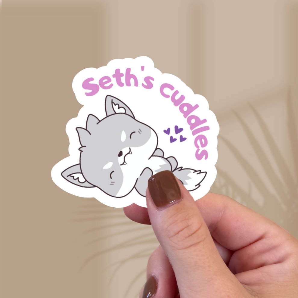 Seth's Cuddles Sticker - Zodiac Academy Merch | Romance Bookish Things